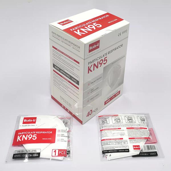 Quality FDA EUA KN95 Face Mask For COVID Prevention Folding Protective 40pcs/Box for sale