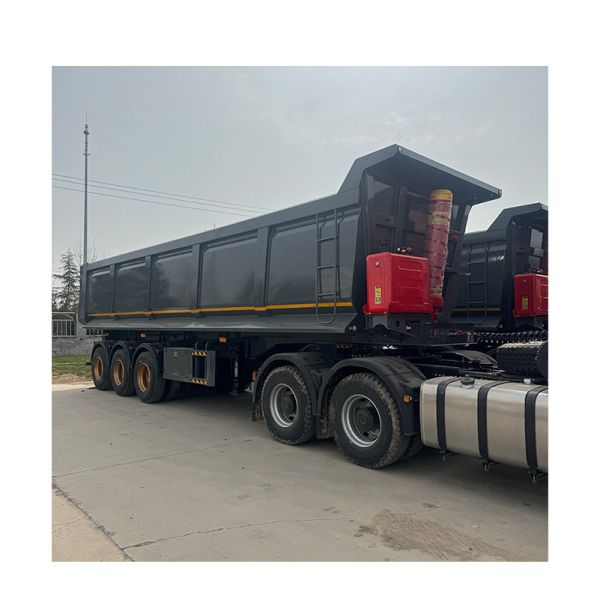 Quality 60 Cubic Meter End 2 Axle Tractor Tipper Trailer with 15 Workdays Production for sale