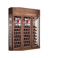 Quality HJG-1650A Three Door Air-cooled Wine Cabinet No Fingerprint Stainless Steel 1800 for sale