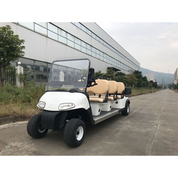 Quality Installed With Plastic Cargo Box Small Electric Golf Carts 6 Seats Without Car Ceiling for sale