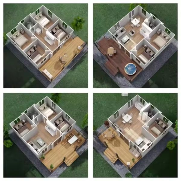 Quality Expandable Container House with Fireproof Panel and Optional Doors for Customer for sale