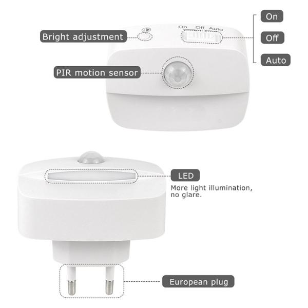 Quality Battery Powered Plug In 220V Induction Night Light For Hallway Stairs for sale