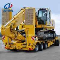 Quality Truck Trailer Excavator Transporting Gooseneck Lowbed 3 Axles 60ton Low Bed for sale