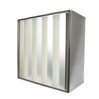Quality H12/H13 V Bank Air Filter Galvanized Frame Mini Pleated Hepa Filter for sale