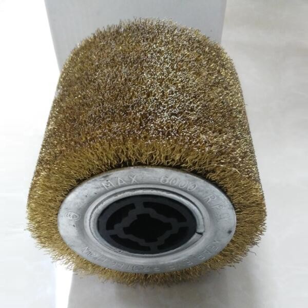 Quality Wood Polishing Industrial Roller Brushes / Steel Wire Brush Wheel Roller for sale