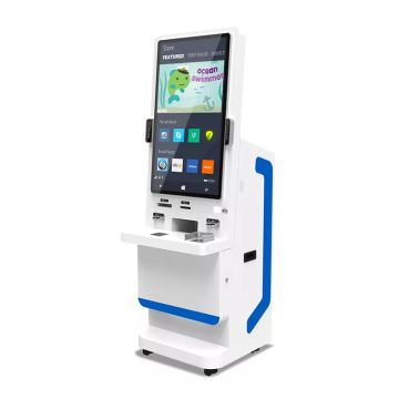 Quality 32" Screen Self Service Payment Kiosk Attendance Face Recognition Terminal With for sale