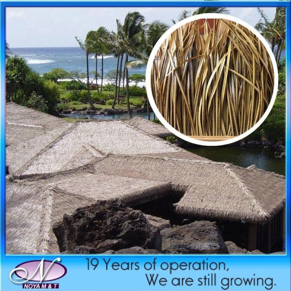 Quality Fireproof PVC Synthetic Simulation Thatch Roof Tiles for Garden Decorative Customized for sale