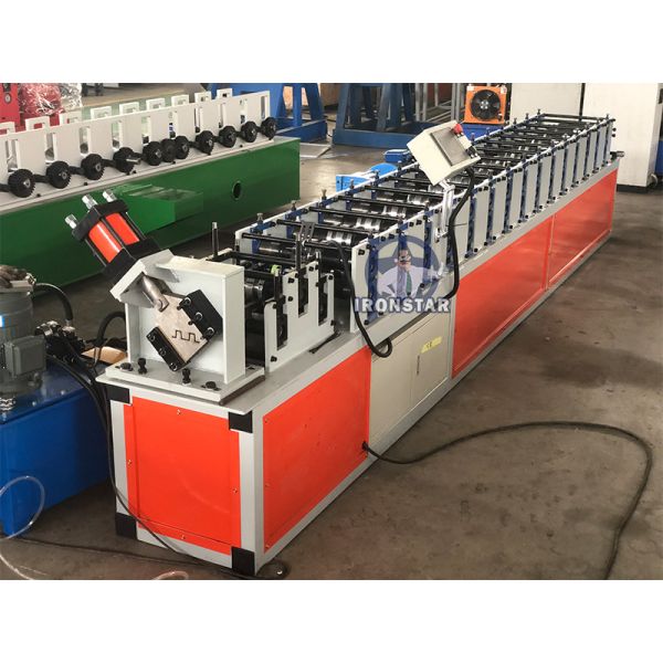 Quality “M Shape Shutter Door Roll Forming Machine Galvanized Steel Door Making for sale