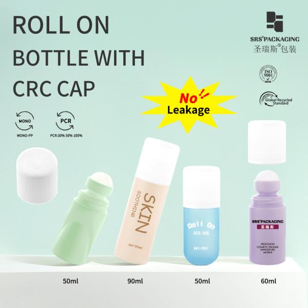 Quality RPPA1-50ml Injection Matte PP Roll On Bottle 50ml-90ml With Hollow Ball for sale