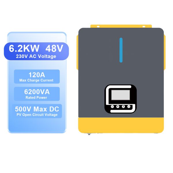 Quality 6200W Hybrid Solar Inverter 48V 230V with MPPT and WiFi for sale