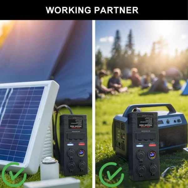 Quality Mini 50A 12VDC Outdoor RV Power Distribution Box 6 USB 3 Cig Sockets for sale