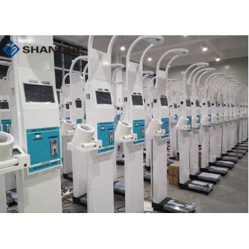Quality Electronic Folding Height Weight BMI Blood Pressure Machine With LCD Display for sale