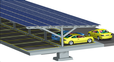 Quality Q345 6063 Solar Parking Lot , Frameless Panel Open Ground PV Mounting Systems for sale