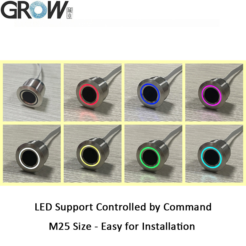 Grow R503s 160*160 Pixel LED Control Capacitive Fingerprint Module Sensor Scanner