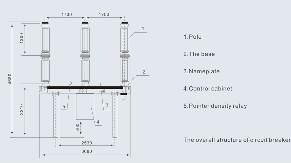 LW-126 Series The Self-enregy Outdoor Six Sulfur Hexafluoride Circuit Breaker
