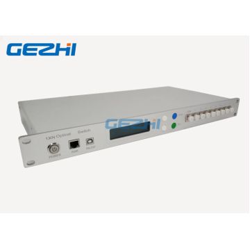 Quality Low Insertion Loss Rack 1650nm 1X8 Optical Switch Equipment for sale