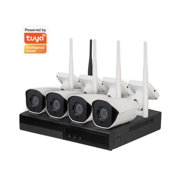 Quality 4/8 Channel Security Smart Home 1080P NVR Wireless CCTV Camera System With for sale