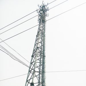 Quality Q345b Galvanized Lattice Transmission Tower 10m Steel Tubular Pole for sale
