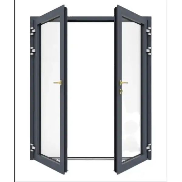 Quality Minimalist Design Waterproof Aluminum Alloy Casement Doors For Swing Opening Method for sale