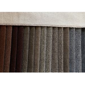 Quality Plain Grey Upholstery Fabric , CE Woven Sofa Set Jute Fabric for sale