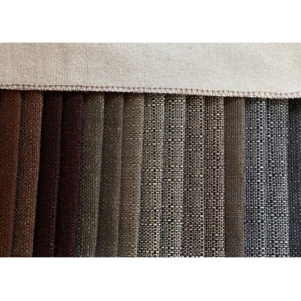 Quality Plain Grey Upholstery Fabric , CE Woven Sofa Set Jute Fabric for sale