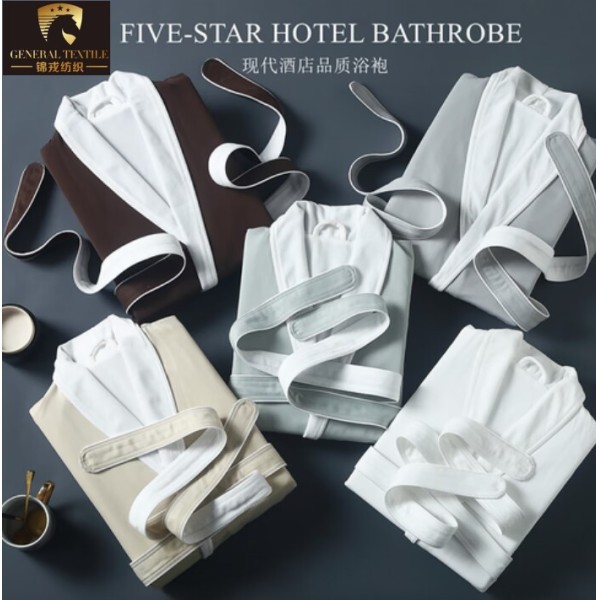 Quality Thermal Cotton Terry Bathrobe Machine Washable Custom For Spring for sale