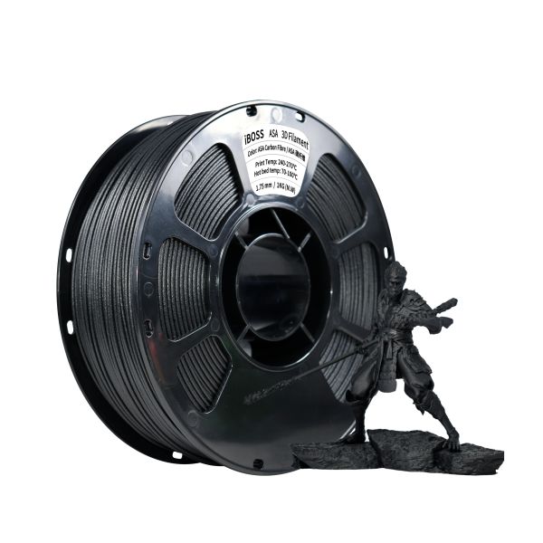 Quality IBOSS Strong Durable ASA Black  Carbon Fiber 3d Printer Filament 1.75mm Filament for sale