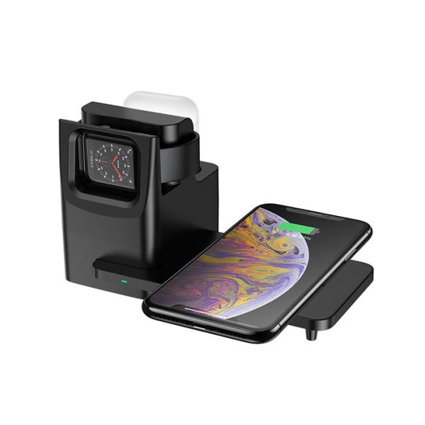 Quality ABS Multifunction Pearl White 10W 3in1 Wireless Charger for sale