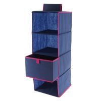 Quality 4 Tiers Shelf Hanging Organizer , Hanging Closet Organizer With Drawers for sale