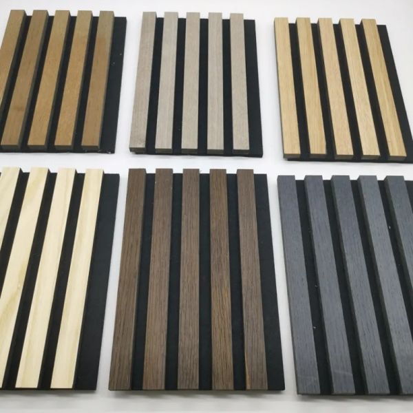 Quality FSC Felt Sound Insulation Board Soundproof Wall Panels Wood Acoustic Panels Grooved for sale