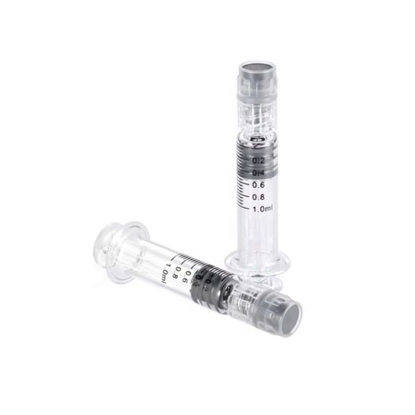 Quality 1ml 2.25ml 3ml 5ml Prefilled Borosilicate Syringe Metal Plastic Plunger Luer Lock Syringes 5ml Glass Syringes 1ml for sale