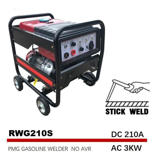 Quality Petrol Stick Manual Welding Machine 3kw 210A MMA 190F Engine for sale