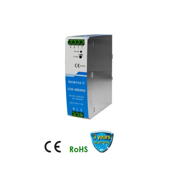 Quality 120W 12V Din Rail Power Supply 35mm , 24V Switch Mode Power Supply Economic Type for sale