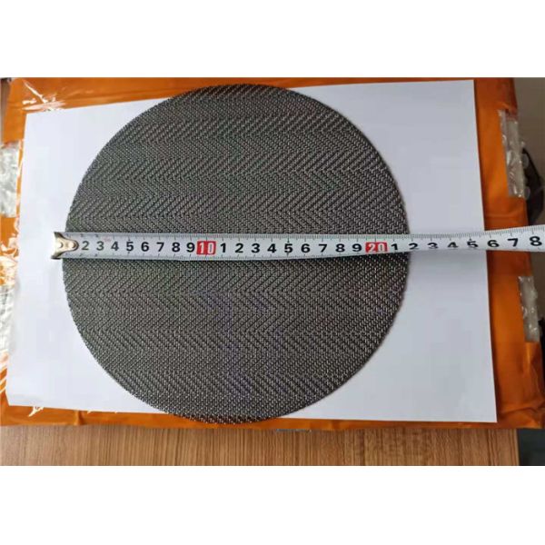 Quality 28mesh 30mesh Steel Herringbone Mesh Filter Disc For Plastic Exreuder for sale