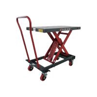 Quality Warehouse Mobile Lift Table Scissor Platform 500 Lbs Powder Coated Steel for sale
