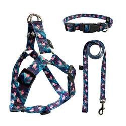 Quality Custom Logo Hunter Dog Leashes Cute Soft Flamingo Style Polyester for sale
