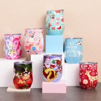 China 350ml Christmas Double Walled Travel Mugs With Lids Personalised factory