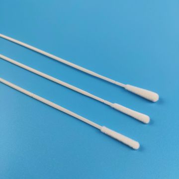 Quality 15cm EO Sterile Flocked Nylon Nasal Specimen Collection Swabs With Breaking for sale