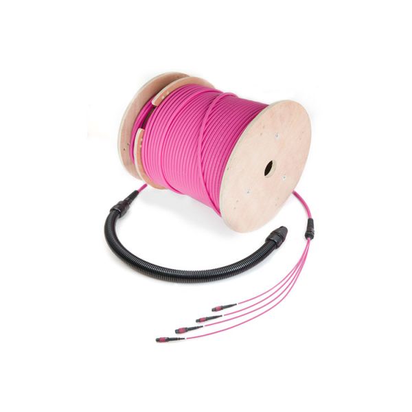 CE ROHS Optical Fiber Trunk Cable MTP Multimode Fiber Jumpers MPO Fiber ...