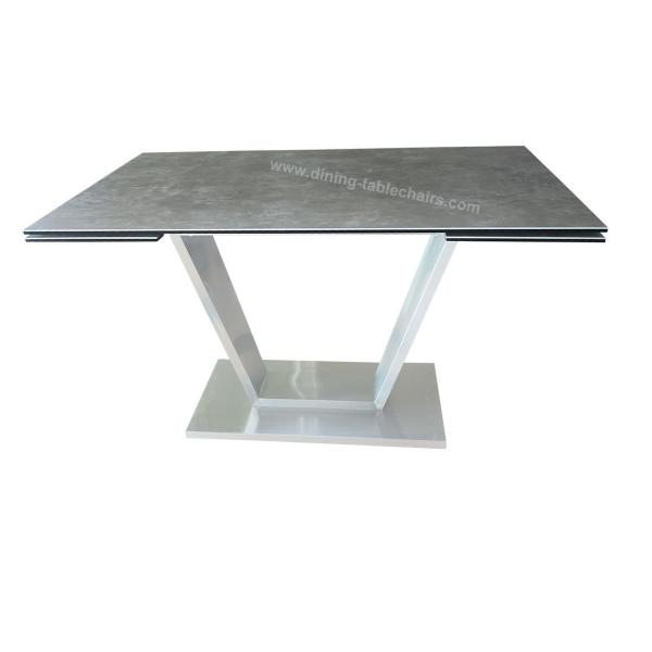 Quality Stylish Stainless Dining Table Pavilion Use Luxury Brushed Stainless Pillar for sale
