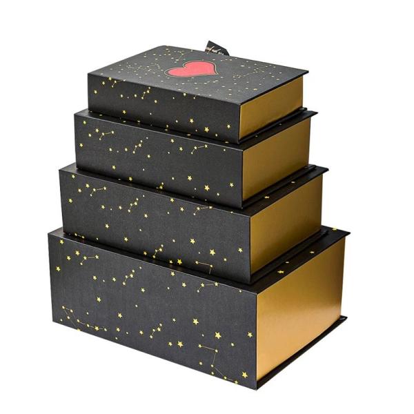 Quality 157g Art Paper Book Cardboard Boxes Pantone Color With Ribbon for sale