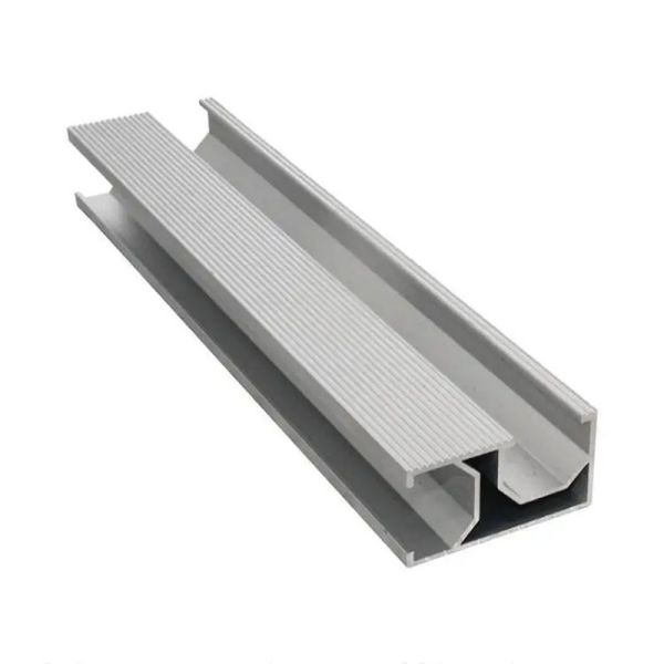 Quality PV Solar Panel Mounting Rail Aluminum Alloy Anodized Silver Color for sale