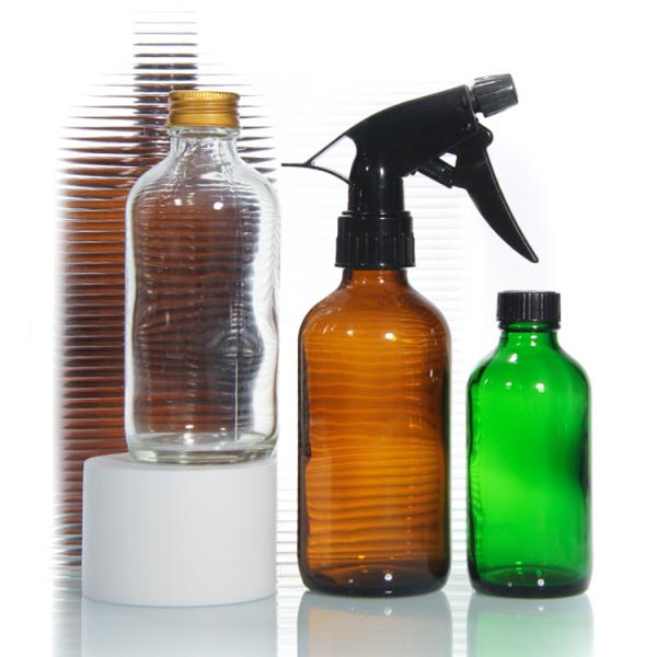Quality Brown Amber Glass Lotion Bottles 16oz 200ml 480ml OEM for sale
