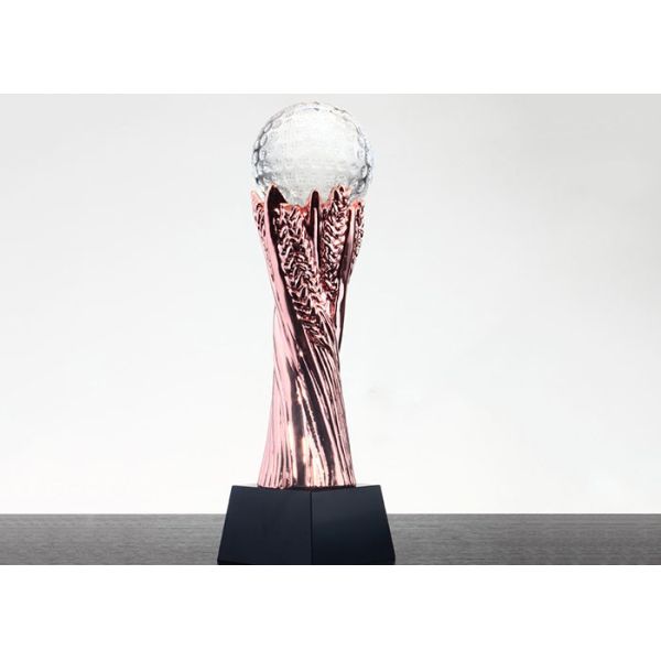 Quality Custom Resin Trophy Cup With Crystal Ball For Soccer End - Year Award for sale