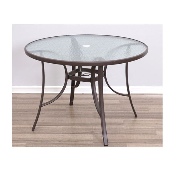 Quality Anticorrosive Tempered Glass Round Dining Table Scratch Resistant for sale