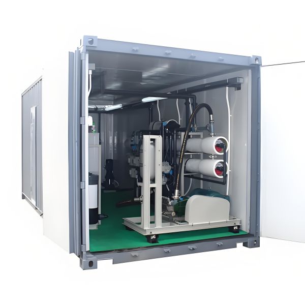 Quality 99% Salt Rejection Rate Containerized RO System With Media Filter Pretreatment for sale