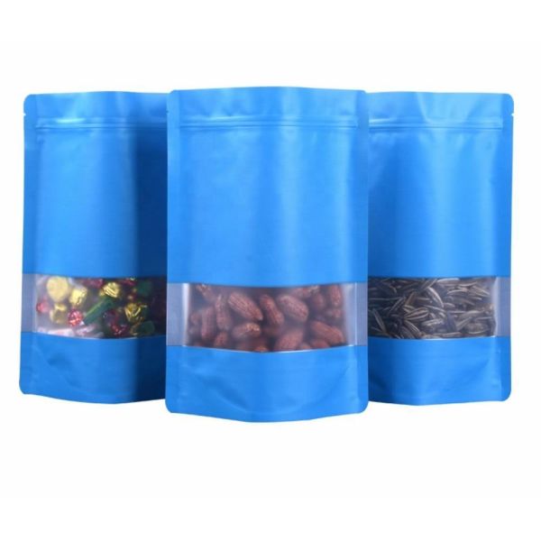 Quality Customizable Stand up Pouch With Window Food Packaging Bag Ziplock Bag for sale