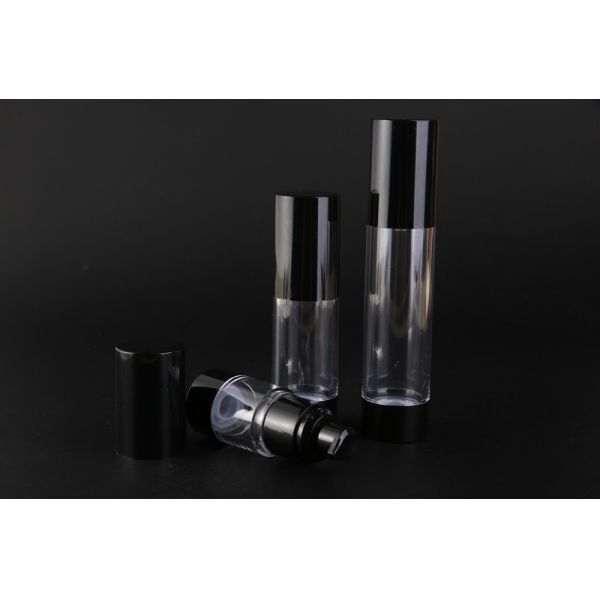 Quality UKMS16 15ml-30ml-50ml High quality airless 50ml AS Cosmetic bottle,black airless bottles for sale
