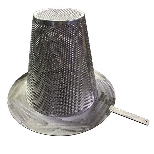 Quality 20 Micron 2507 Perforated Plate Sintered Filter Cone for sale