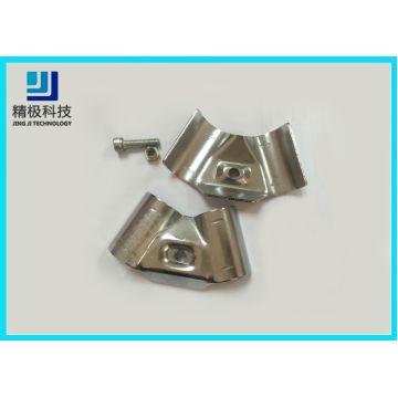 Quality Oblique Double Chrome Pipe Connectors Clamp Clip Lean Tube For Floor Display for sale